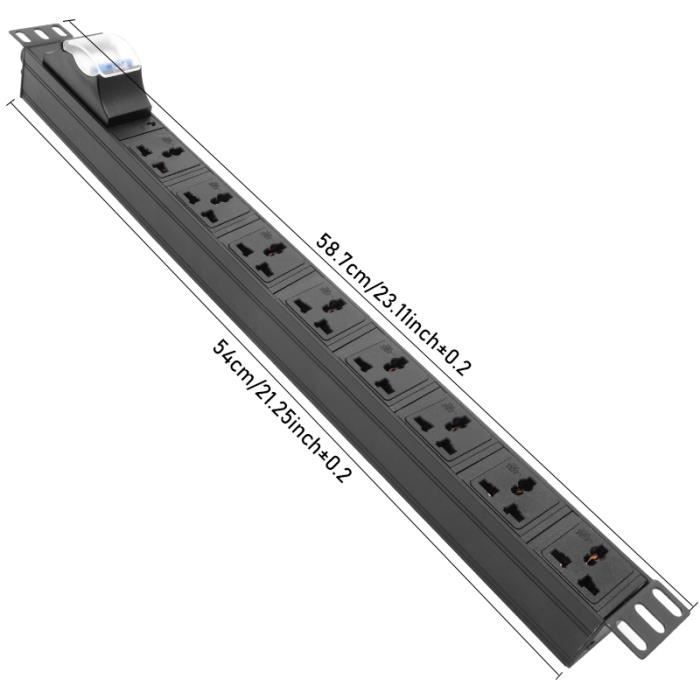 8 prises-Commutateur pneumatique 32A 8000W--Multiprise réseau T1 PDU ...