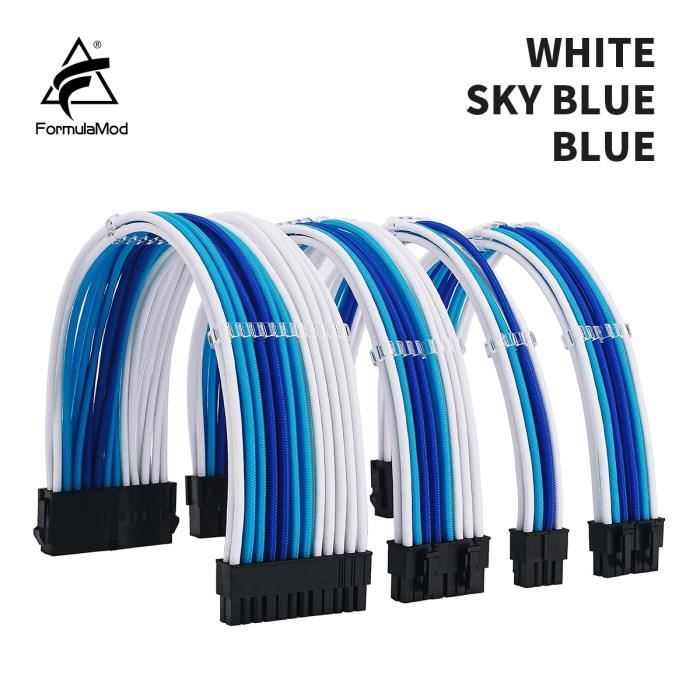 Couleur WT-SBU-BU Kit de rallonges de câbles PSU série NCK3, Combo de ...