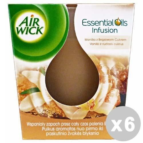 AIR WICK Set 6 AIR WICK Candela vaniglia/zucchero - deodoranti casa ...