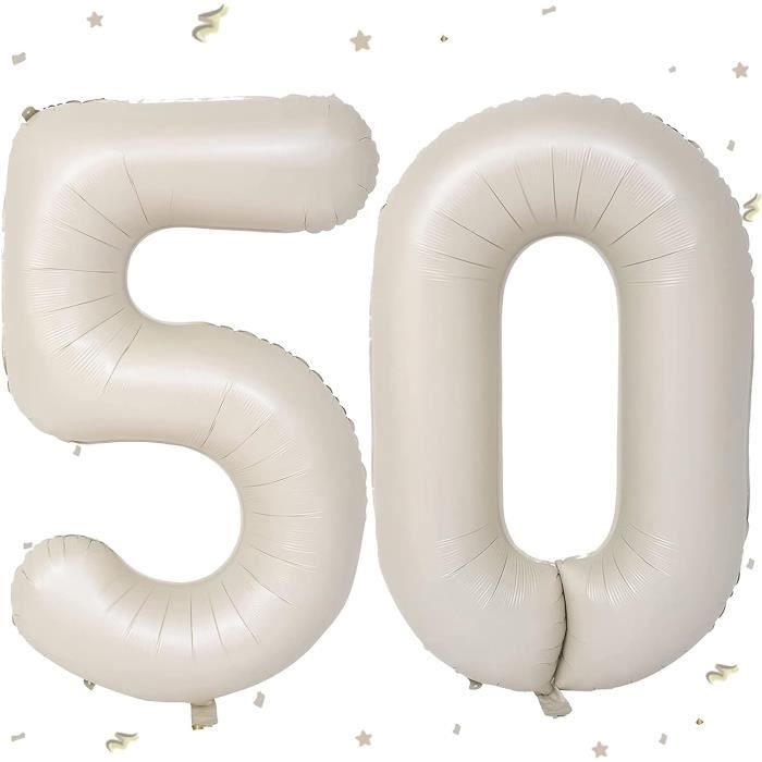 Ballon Chiffre Anniversaire 50 Ballons Numériques En Aluminium,100 Cm ...