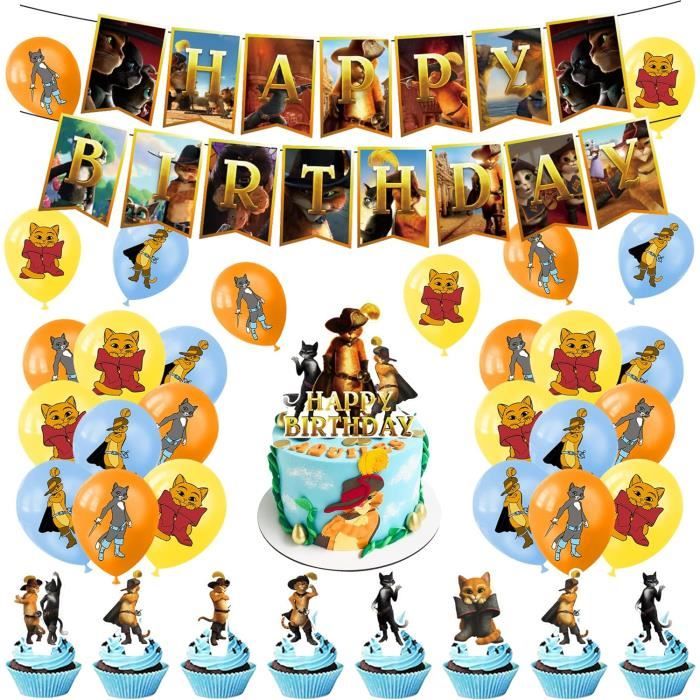 Deco Anniversaire Puss In Boots Anniversaire Décorations Puss In Boots Ballons Anniversaire Puss ...