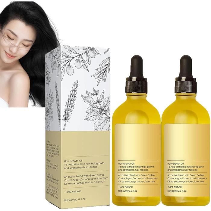 Soins des Cheveux et Huile pour la Pousse, pour une Pousse des Cheveux Très Rapide avec de l ...