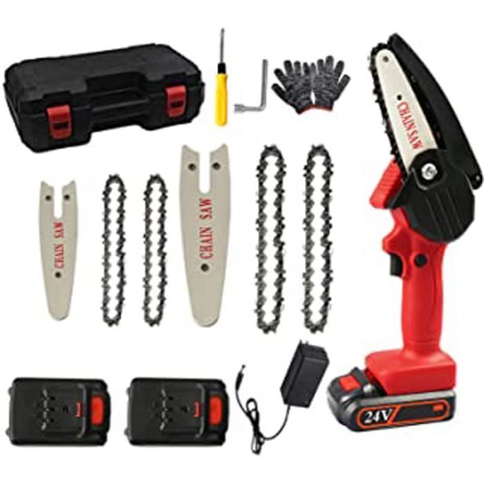 Mini Tronçonneuse Électrique Portable Sans Fil - 24 V 500 W - Outil À ...