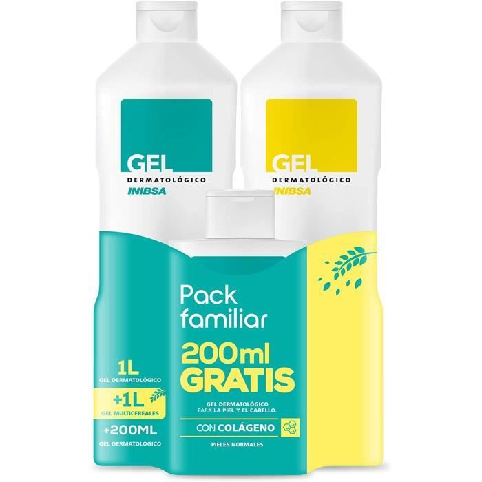 GELES INIBSA Gel Dermatologique 1000 ml Gel Multicéraux + Gel ...