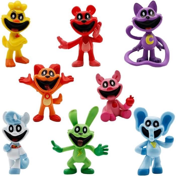 8Pcs Smiling-Critters Figurines Gâteau Topper Smiling-Critters Mini ...