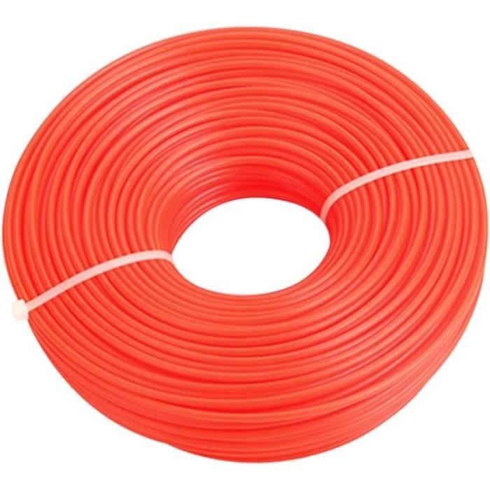 Fil Coupe Bordure Universel, 3.0 mm x 55 m Bobine de Fil Rond en Nylon pour Coupe-Bordure ...