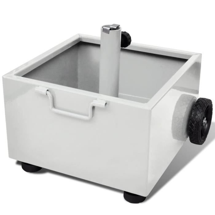 Pot de plantes et support de parasol d'extérieur 2-en-1 Blanc - EAN ...