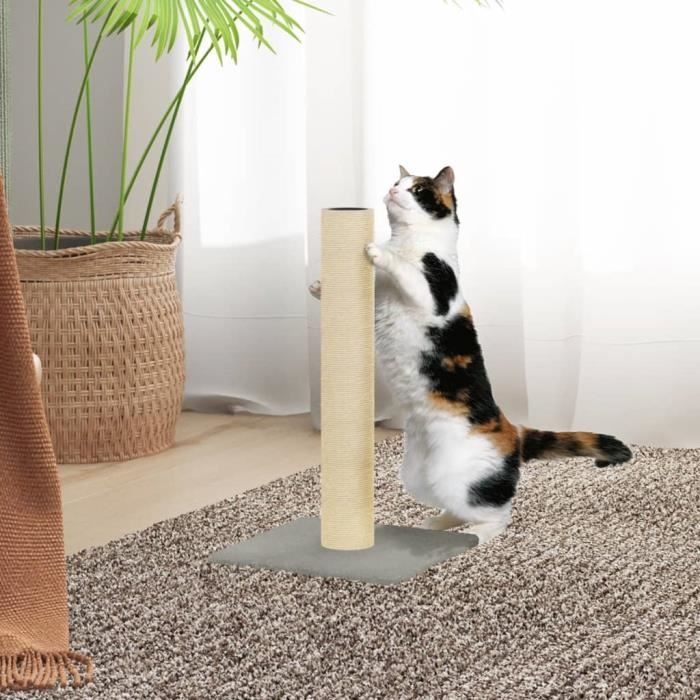 HEN - Arbre à chat Gris clair 22x22x45 cm - EJL7807122796445 ...