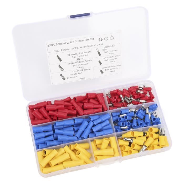 Borne de câblage GAROSA - Kit de Connecteurs électriques pour Bornes de Câblage Femelle et Mâle ...