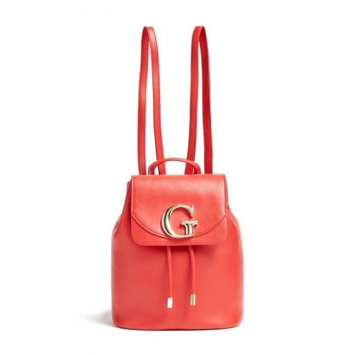 Guess femme sac à dos Geneviéve logo rouge - Cdiscount Bagagerie ...