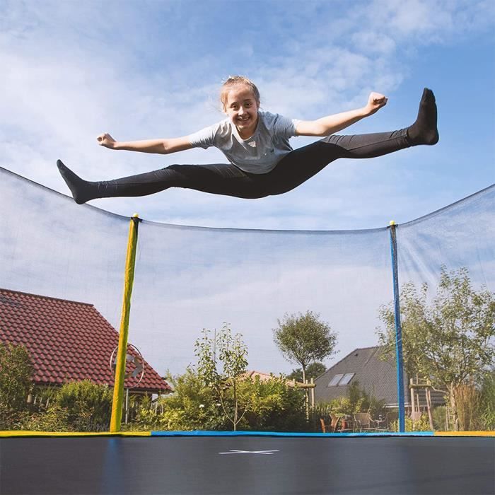 Trampoline HOMEWELL à grille PE, trois pieds en U, 1,6 m - Blanc - Pour ...