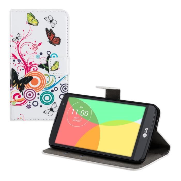 Kwmobile® Étui en cuir chic pour LG L Bello avec fonction support ...