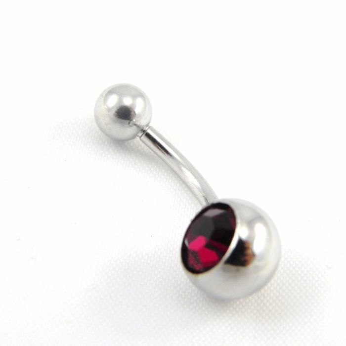 Piercing nombril Essentiel - LES TRESORS DE LILY - Rouge - Acier ...