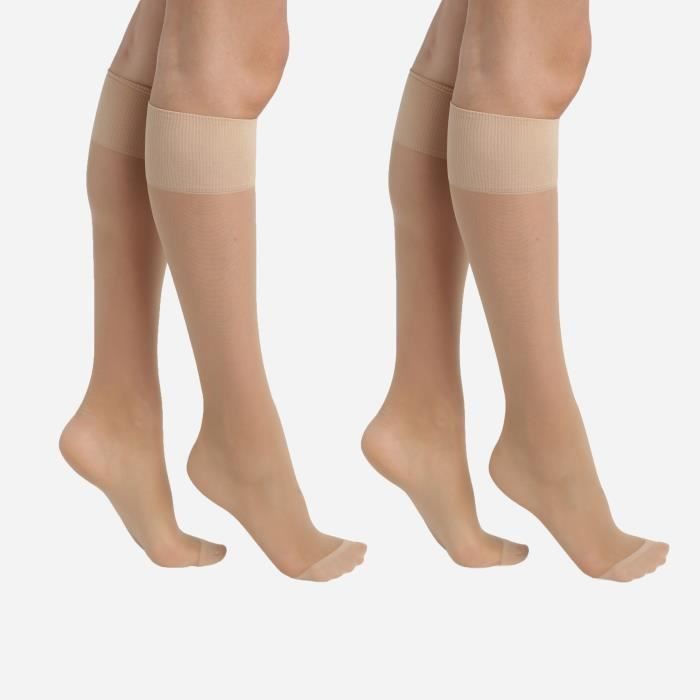 Mi-bas 20D - DIM - Lot de 2 paires - Ultra résistant - Transparent ...