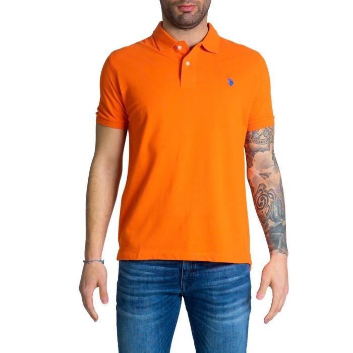 U.S. POLO ASSN. Polo Homme Orange Coton GR51682 Orange - Cdiscount Prêt ...