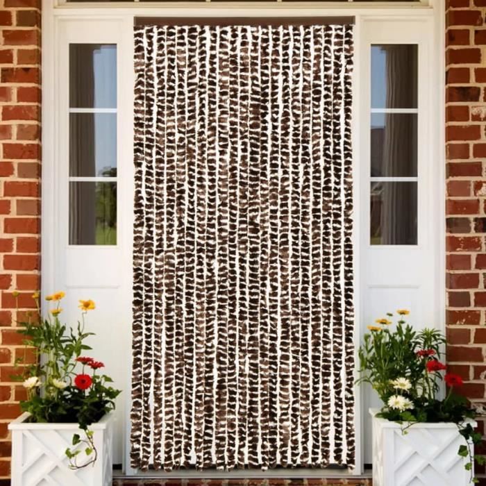 Moustiquaire - PWSHYMI - D5621 - Marron et blanc - 56x185 cm - Chenille ...