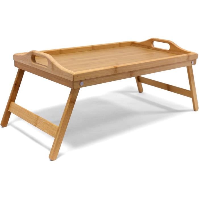 Table de Lit Plateau Petit Déjeuner e ambou - Tablette de Lit Pliable e ...