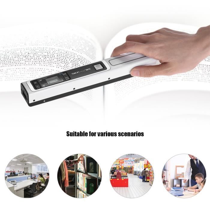 Portable Coloré Mono Scanner Sans fil 900dpi Rechargeable avec Sac de ...