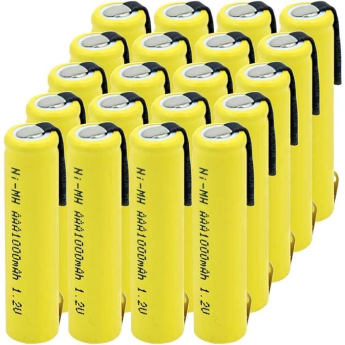 Piles 1.2V 1000Mah Aaa Ni-Mh, Rechargeables Avec 2 Onglets Pour ...