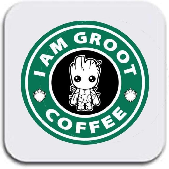 Dessous De Verre Humoristique En Bois Avec Inscription « I Am Groot ...