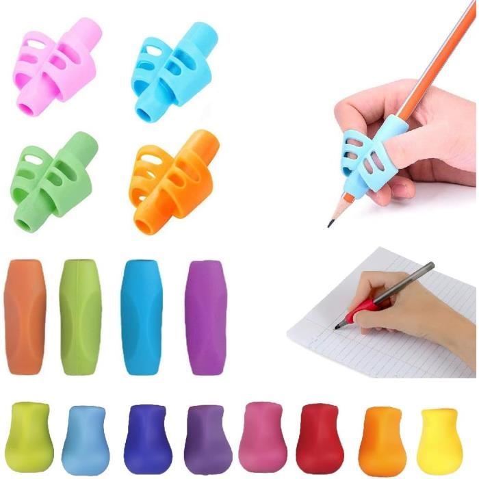 12 Pièces Grippies Aide Écriture,Pencil Grips Crayon Guide Doigt ...