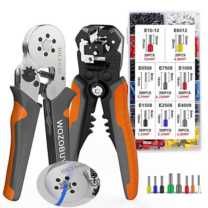 S 6-6A YQ-o 400 - Kit de pinces à sertir HSC8 6-4A, pince coupante à ...
