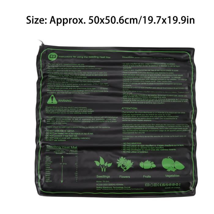 Tapis Chauffant - VGEBY - 50x50.6cm - 6 Vitesses Réglables - Chauffage ...
