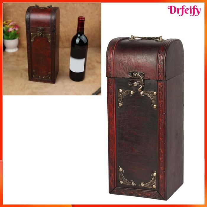 Akozon boîte-cadeau de vin Boîte à Vin de Style Rétro, Boîte à ...