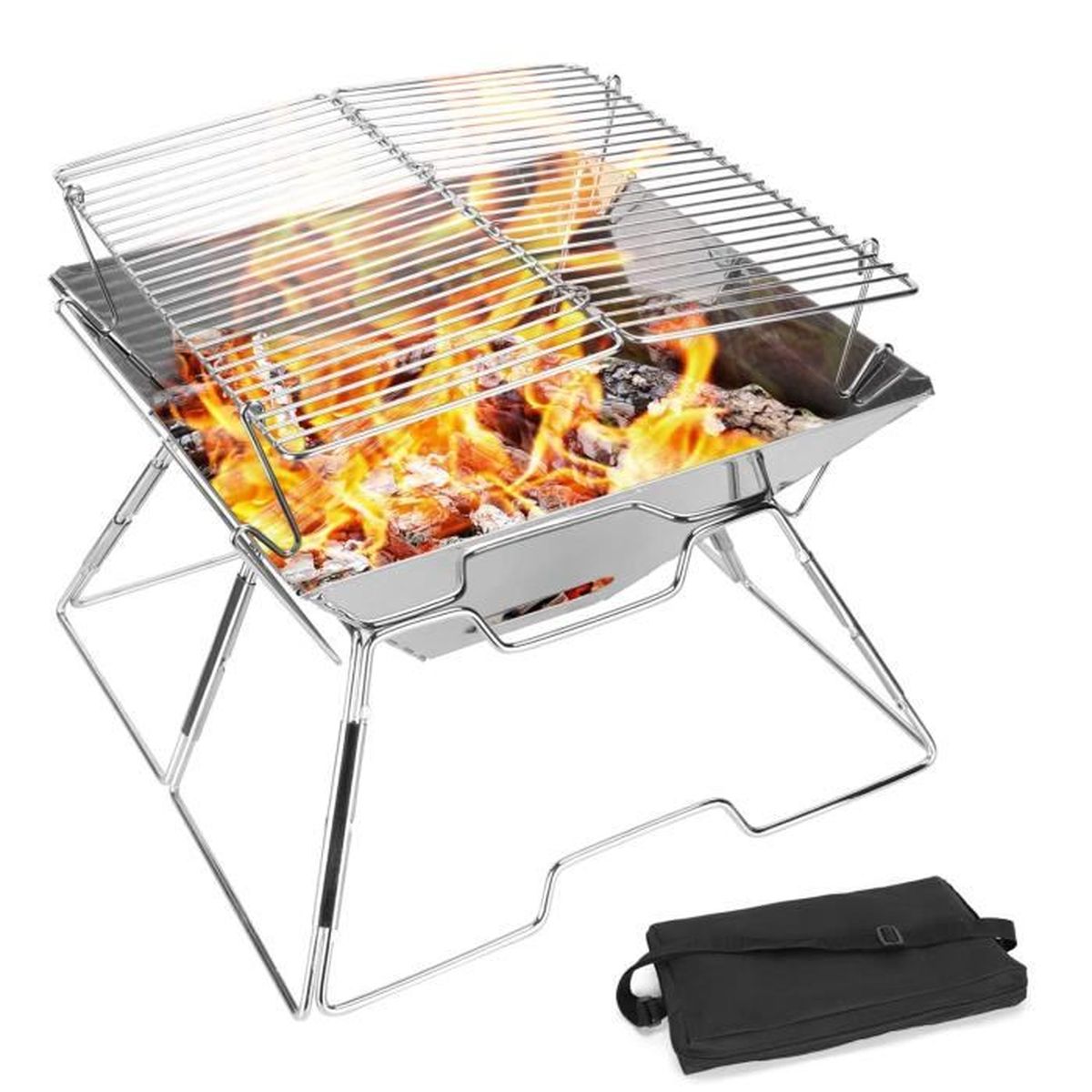 Barbecue à Charbon Pliable de Camping,Portable Grille de Barbecue en ...