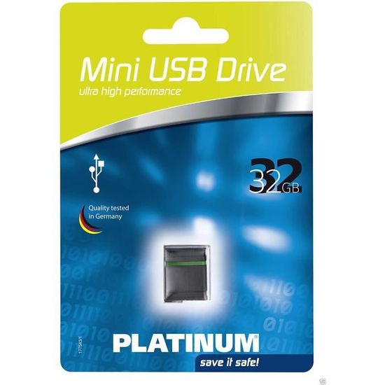 Platinum Mini USB Clé USB 32 Go Noir[935] - Cdiscount Informatique