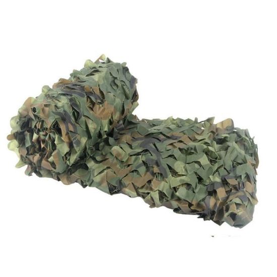 Voile d'ombrage - Woodland - 4x5M - Tissu polyester Oxford - Camouflage ...