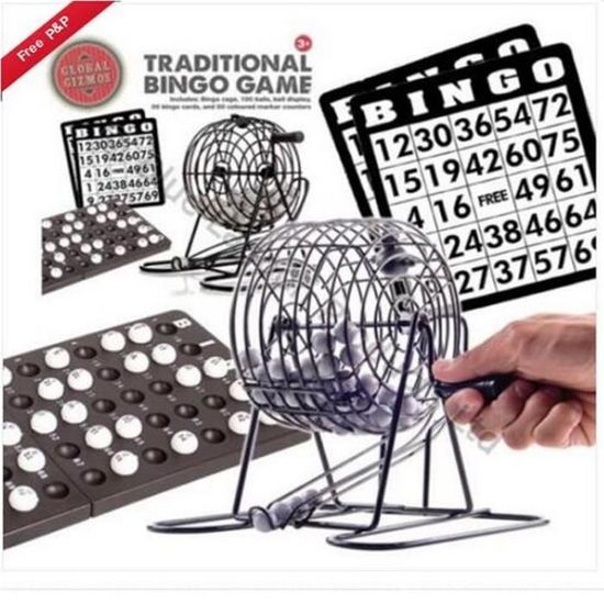 NEUFU Kit Jeux de Loto Bingo Avec 75 Boules 18 Cartes Bingo Jeux ...