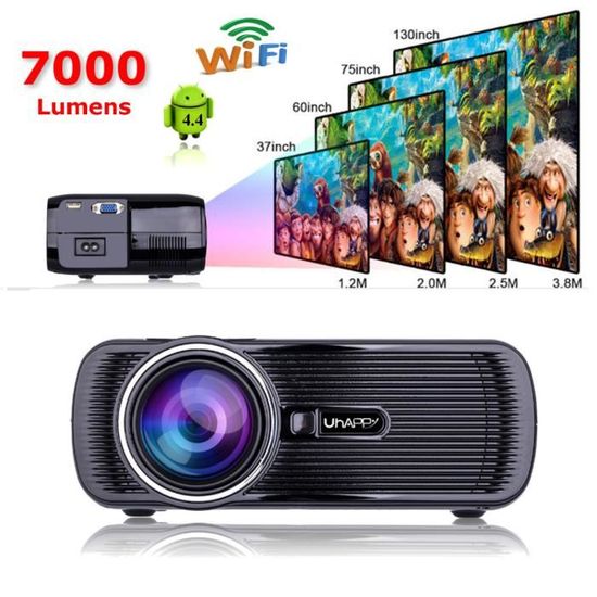 Videoprojecteur Uhappy U80 PRO - 1080P HD - 7000 lumens - Noir - LED ...