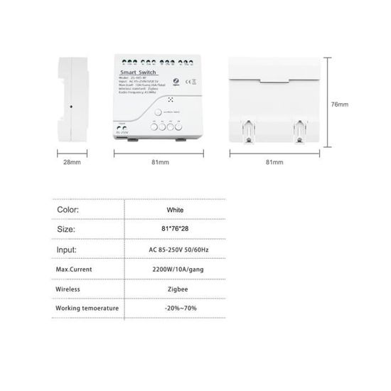 4CH Tuya Zigbee Smart Switch Module 85-250V Relay Smart Home Remote ...