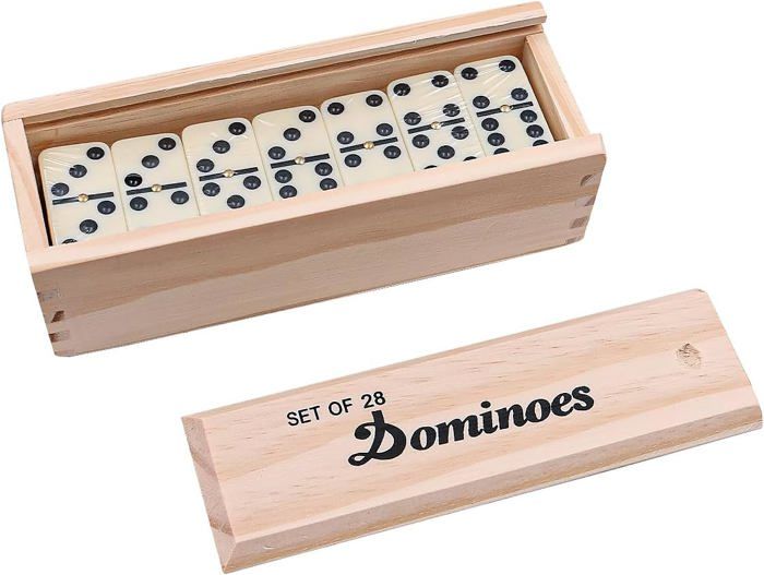Jeu complet de dominos D6 pour enfants et adultes avec couvercle ...