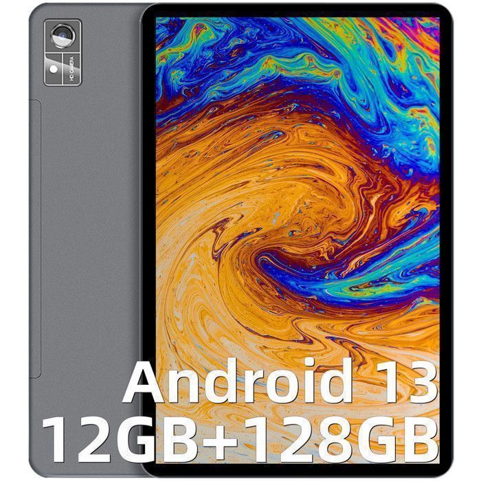 Tablette Android 13 Tablette Tactile 10 Pouces - 12Go RAM 128Go ROM, TF 1TB - WiFi 6 - Dual ...