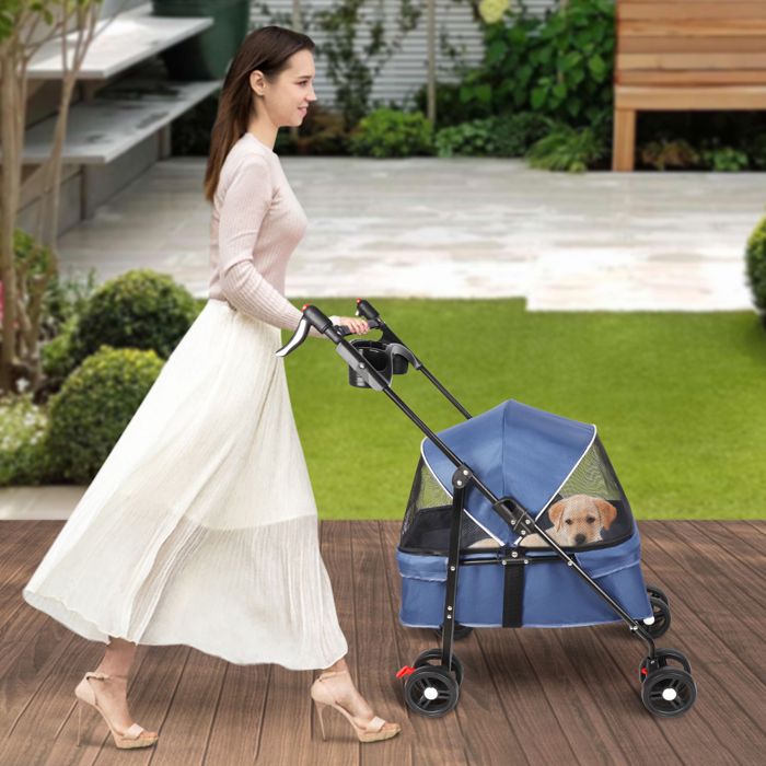 JEOBEST Poussette pour Chien 3 en 1, Poussette Buggy Pliable Animaux ...