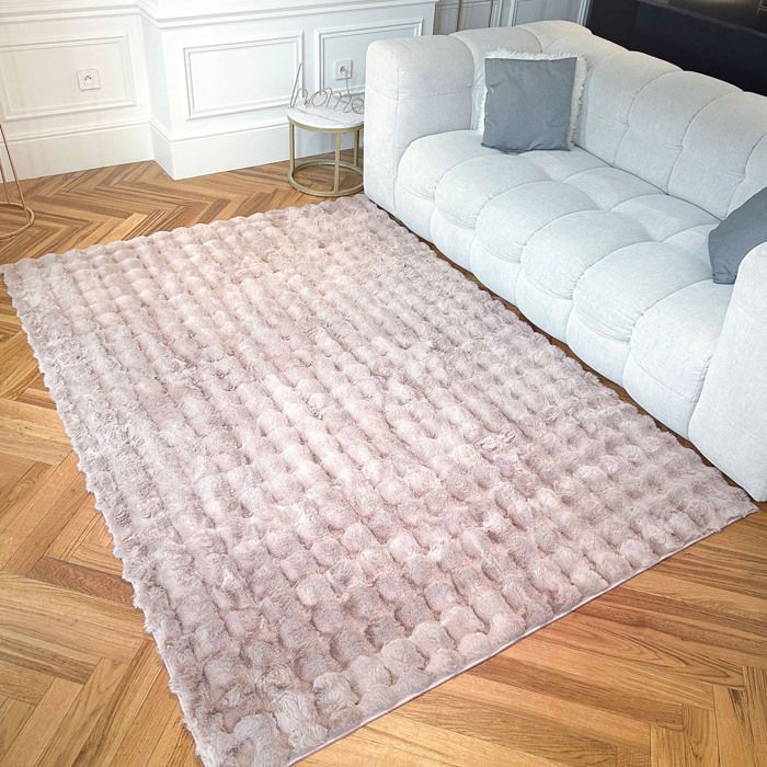 Tapis doux et moelleux effet bulle - NAZAR RUGS - BUBBLE - Rose ...