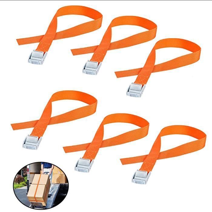 6 Pieces Sangles arrimage Sangle à Griffe Sangle de Fixation Charge ...