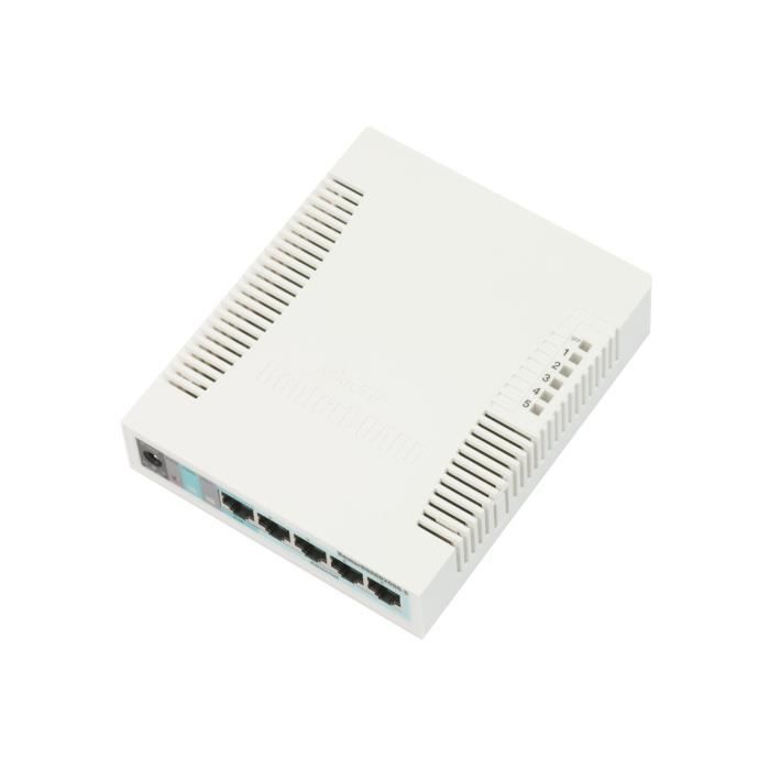 Commutateur Géré MikroTik RouterBOARD RB260GS - 4 ports 1000Base-T RJ ...