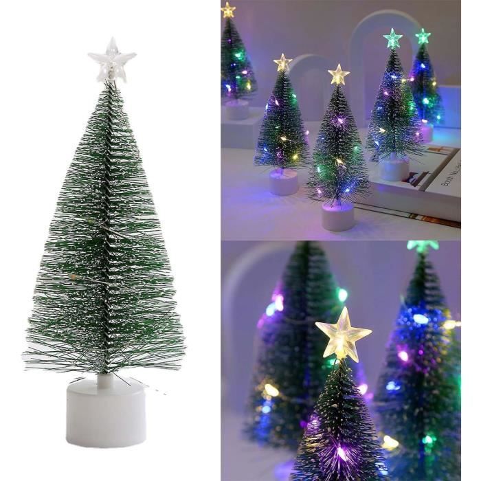 Mini Sapin De Noël À Led De 17 Cm Avec Guirlande Lumineuse Multicolore ...