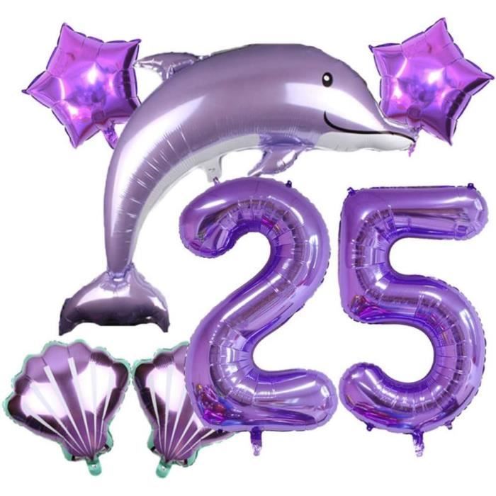 Grand Set De Ballons Dauphins, Numero 25 Ballons Chiffres Lilas ... Grand Set De Ballons Dauphins, Numero 25 Ballons Chiffres Lilas ...