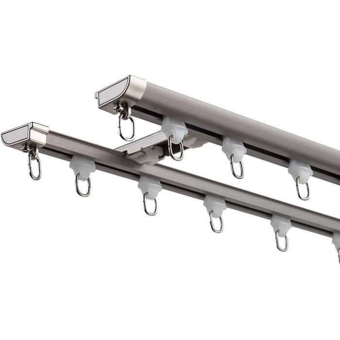 Rail De Plafond Pour Rideaux, Double Voie Conjointe Ultra-Mince De 9 Mm ...