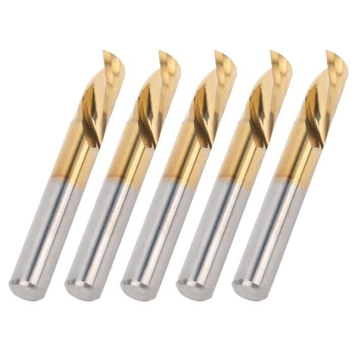 EIF Fraise En Bout Cnc 5 Pièces Fraise En Bout Tiplated 1 Flte Cnc ...