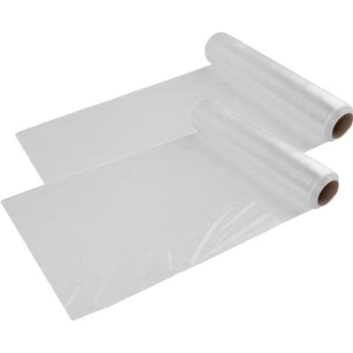 2 Bâche de Protection Polyane 75m2 - Film Transparent - Epaisseur 50 ...