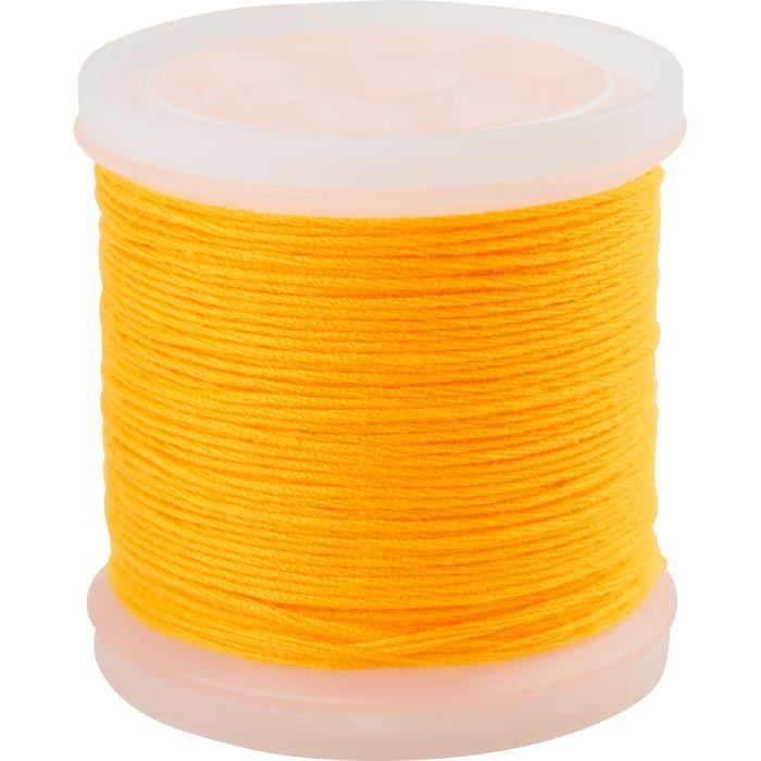 Fil à broder - RICO DESIGN - Neon Orange fluo - 100% polyester - 20 m - Lavable jusqu'à 95°C ...