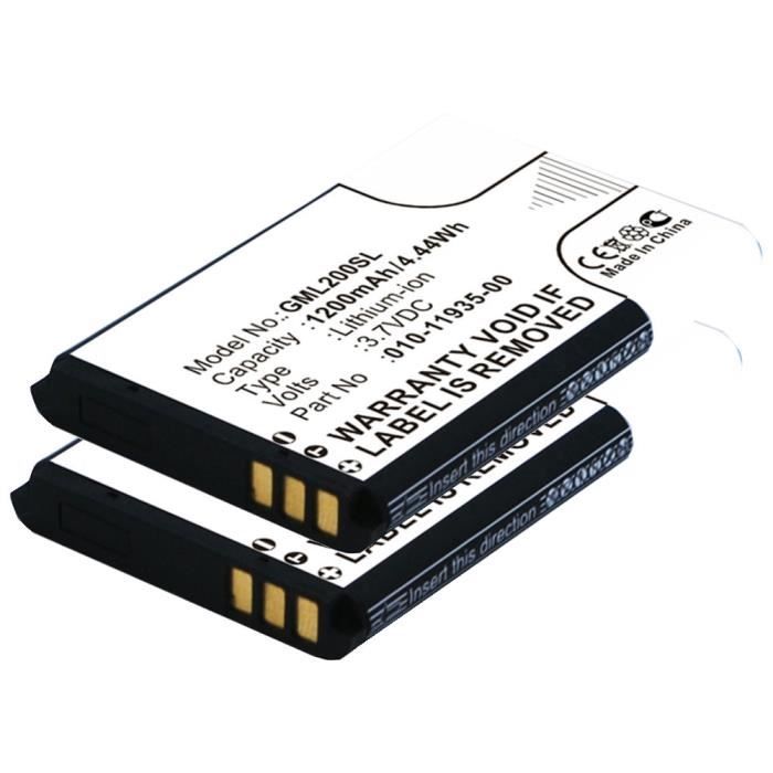 2x Batterie pour navigateur GPS Garmin Glo / Glo 2 - 361-00030-00, 010 ...
