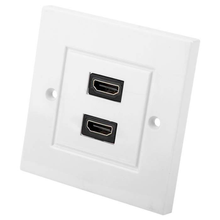 SIB Double Port HDMI Plaque Murale HDMI Socket Plug Insert Jack Out ...