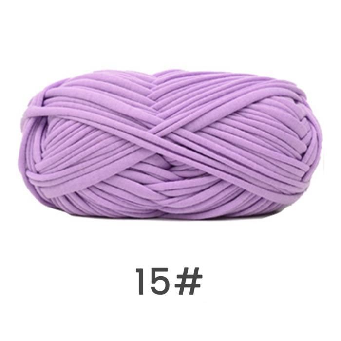 LAINE A TRICOTER,15 Colocasia pink--Fil de bande de tissu coloré Super ...