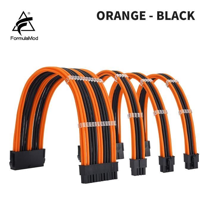 Orange Black-Kit D -FormulaMod NCK2 Série PSU Câble D'extension Kit ...
